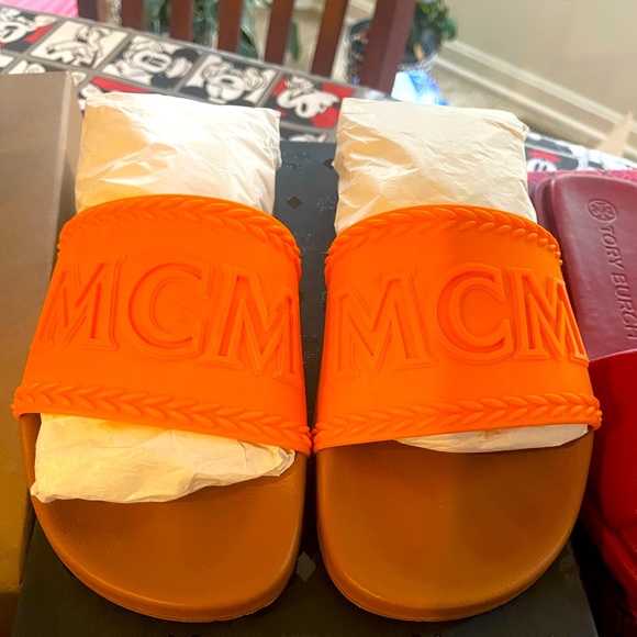 MCM | Shoes | Burnt Orange Mcm Men Slides | Poshmark